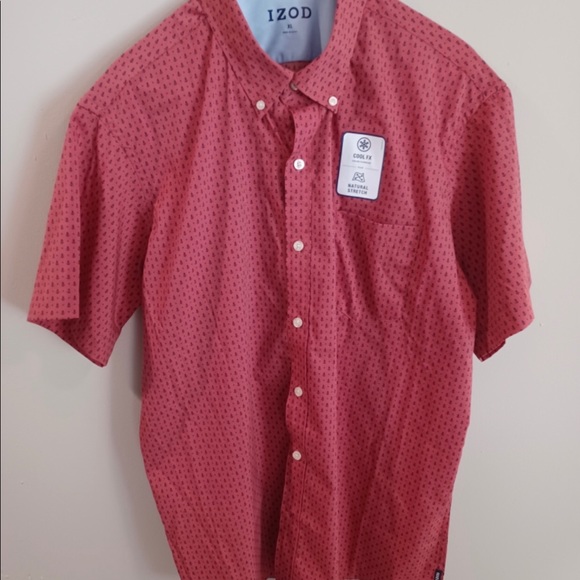 Izod | Shirts | Izod Cool Fx Short Sleeves Shirt Red Color With Black ...